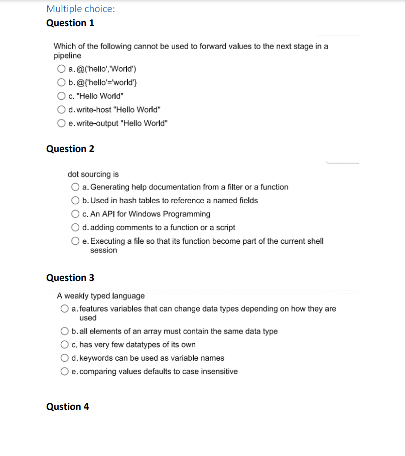 Solved Multiple choice: Question 1 Which of the following | Chegg.com
