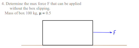 Solved 4. Determine the max force F that can be applied | Chegg.com
