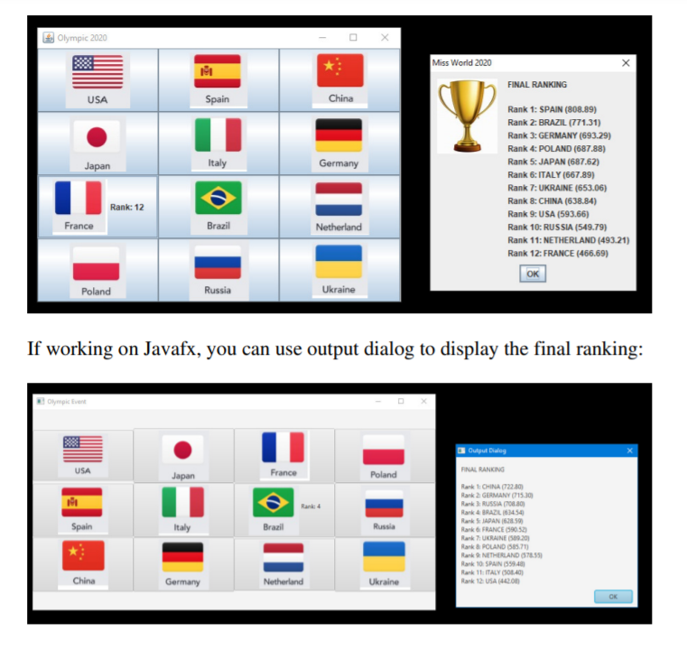 Solved Objectives: Practice java programming with GUI Task | Chegg.com
