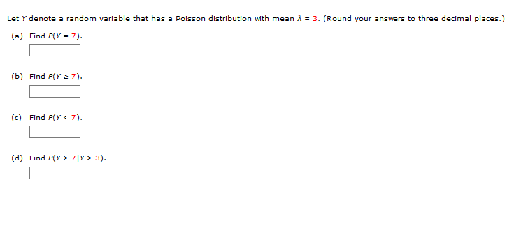 Solved Let y denote a random variable that has a Poisson | Chegg.com