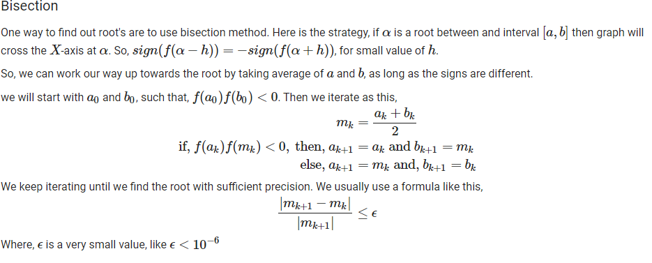 Solved Bisection One Way To Find Out Roots Are To Use