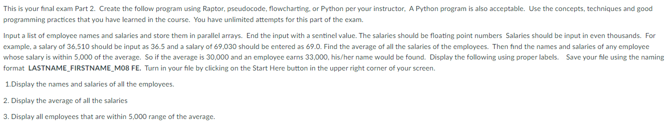 Solved Please create the program using raptor. | Chegg.com