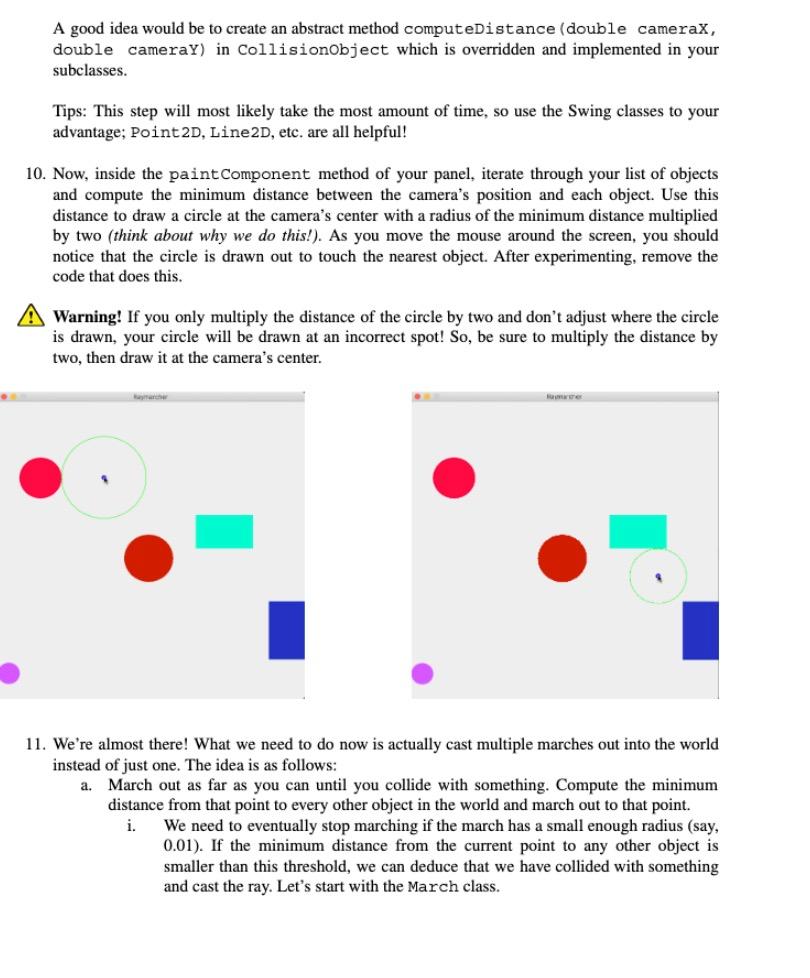 Could you create a Raymarcher in java given this | Chegg.com