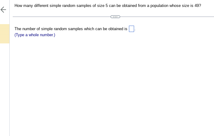 Solved How many different simple random samples of size 5 | Chegg.com