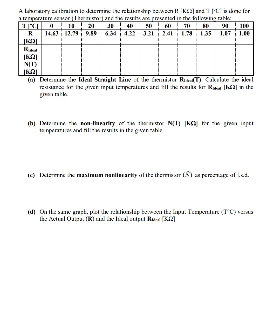 Solved A laboratory calibration to determine the | Chegg.com