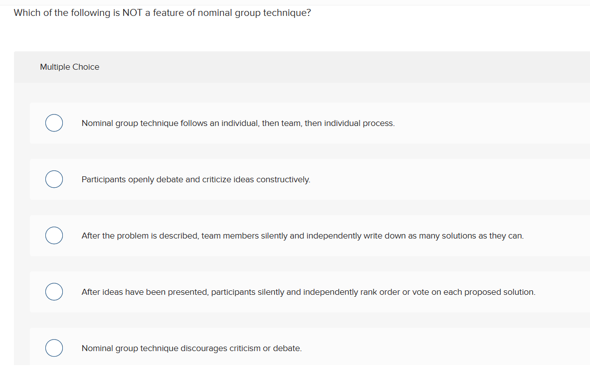 Nominal Group Ranking