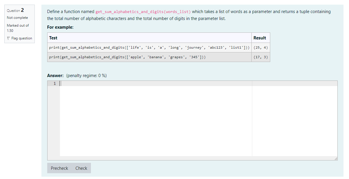Solved Question 2 Not complete Marked out of 1.50 Flag | Chegg.com