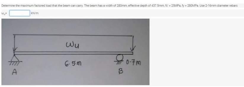 Solved Determine the maximum factored load that the beam can | Chegg.com