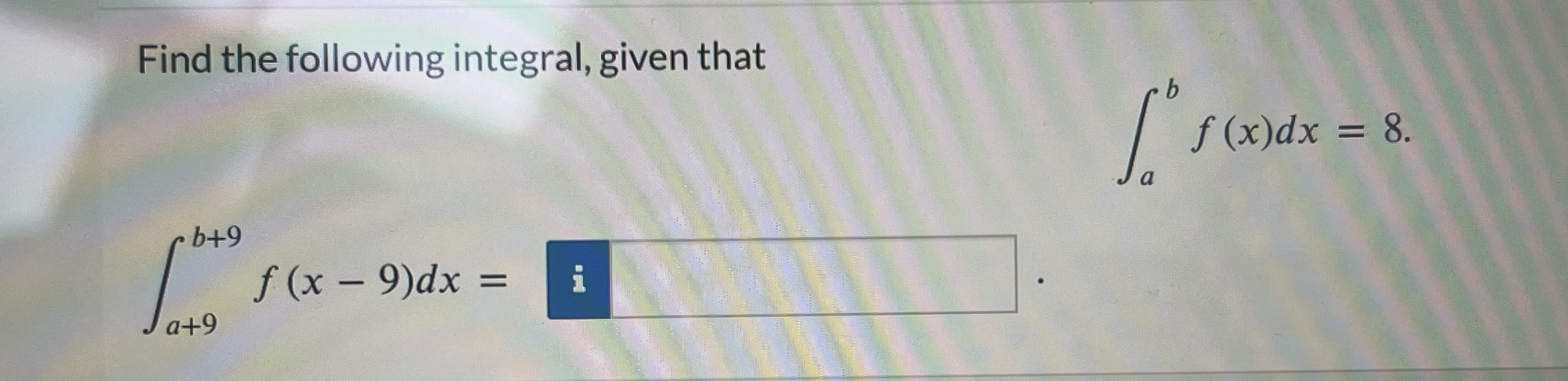 Solved Find the following integral, given that \\[ | Chegg.com