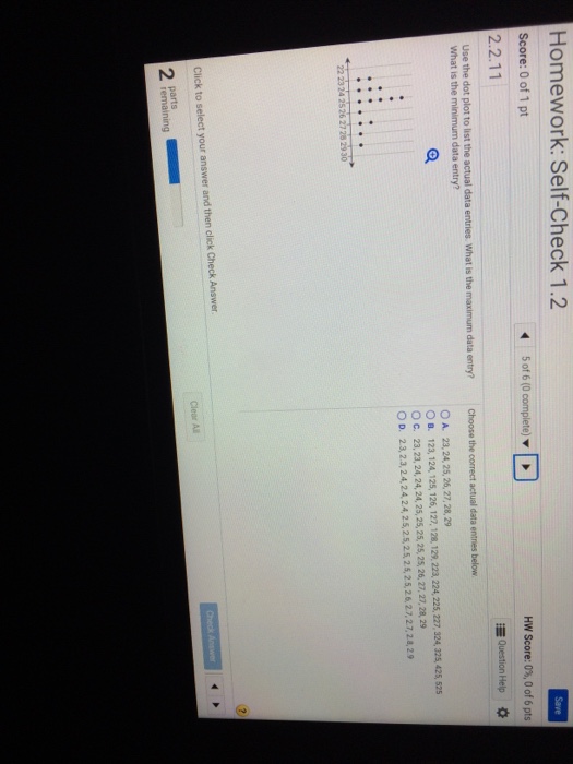 Solved Use the dot plot to list the actual data entries what | Chegg.com