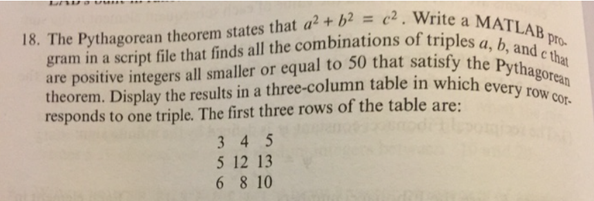 Solved 18. The Pythagorean theorem states that a2 + b2 = c2. | Chegg.com