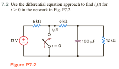 Solved 7.2 Use the differential equation approach to find | Chegg.com