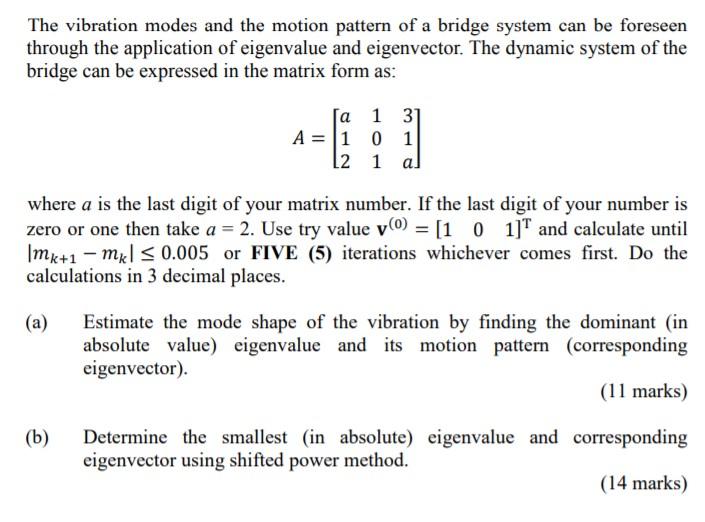 Solved The vibration modes and the motion pattern of a | Chegg.com
