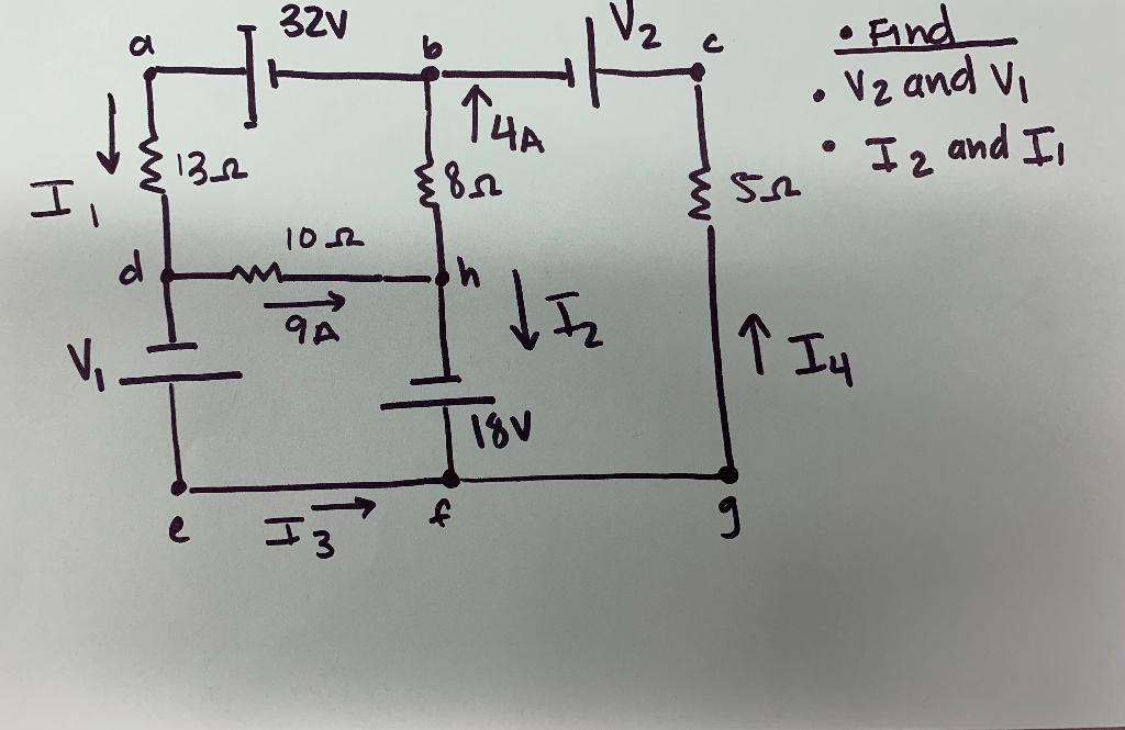 Solved Can someone help me find V2, V1, I2, and I1 using | Chegg.com