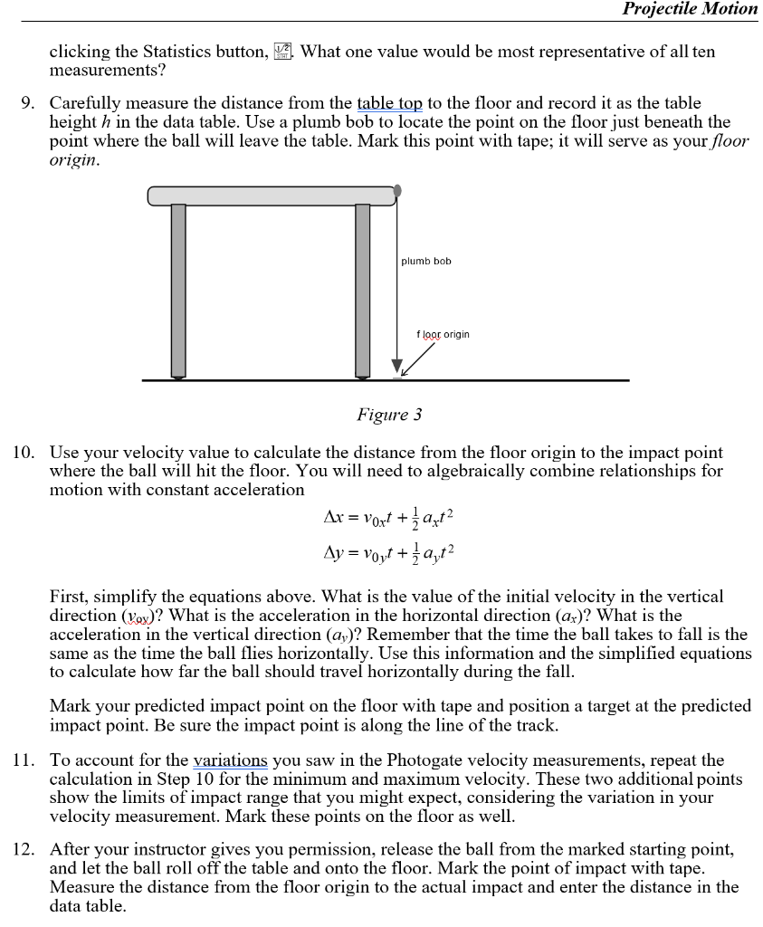 PROCEDURE 1. Set up a low ramp made of angle molding | Chegg.com