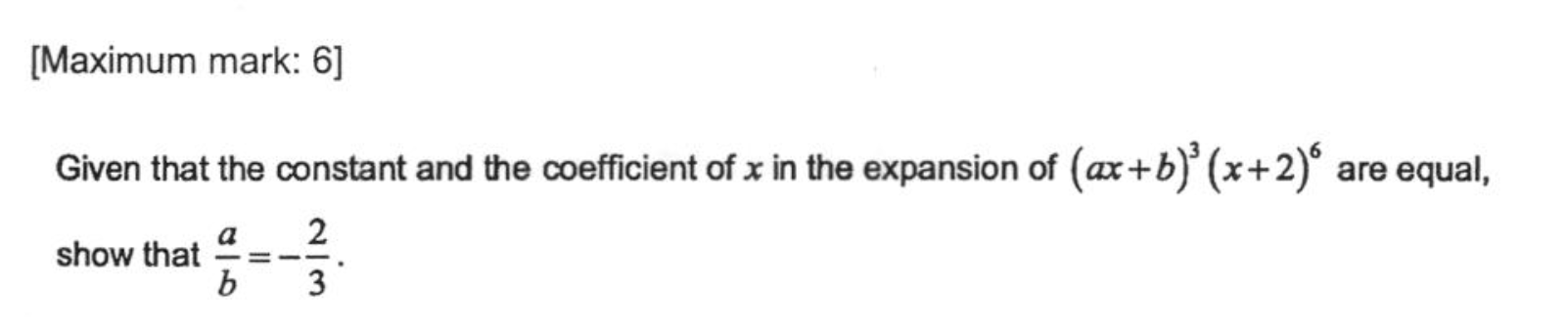 Solved Given that the constant and the coefficient of x in | Chegg.com