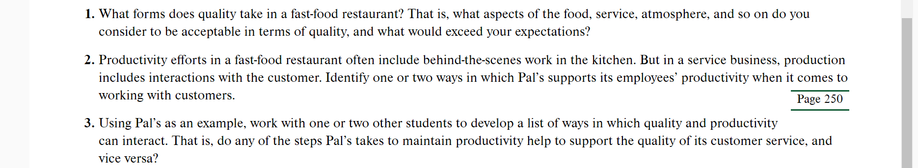 Solved Problem-Solving Case: At Pal's, Quality Is All about | Chegg.com