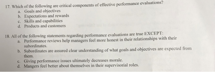Solved 17. Which of the following are critical components of | Chegg.com