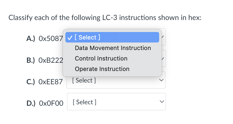 Solved Table of LC-3 Instructions: Notes: 1. BASE, SRC, | Chegg.com
