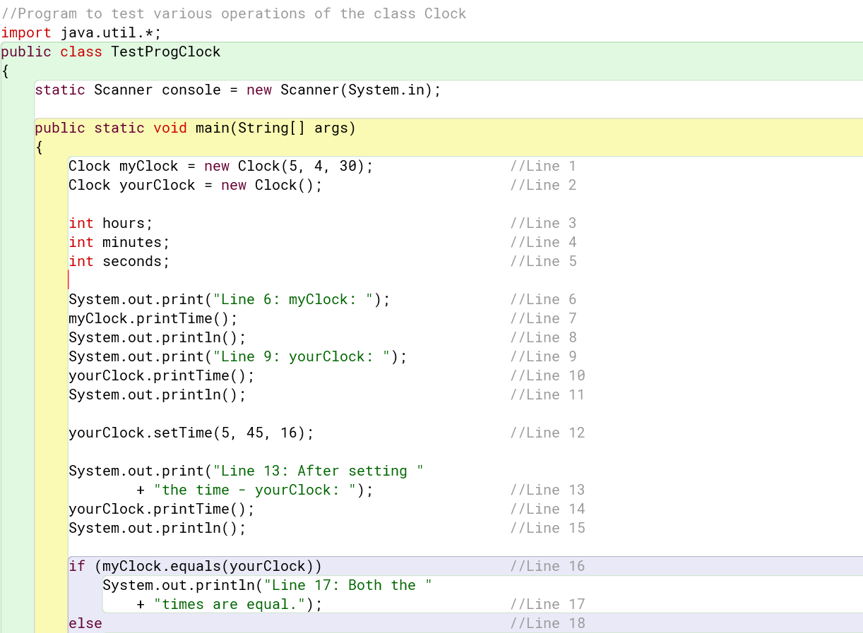 Solved //return seconds \}. public void printTime() \{ // | Chegg.com