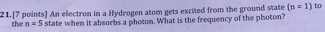 Solved 20. [7 points] Cesium has a work function of 2.1eV. | Chegg.com