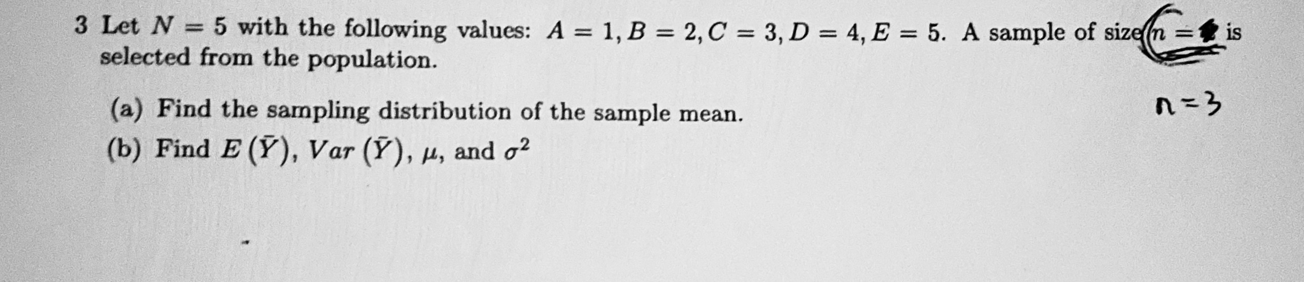 Solved 3 ﻿Let N=5 ﻿with the following values: | Chegg.com