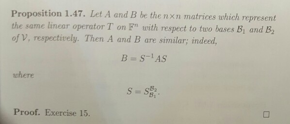 Solved Proposition 1.47. Let A and B be the nxn matrices | Chegg.com