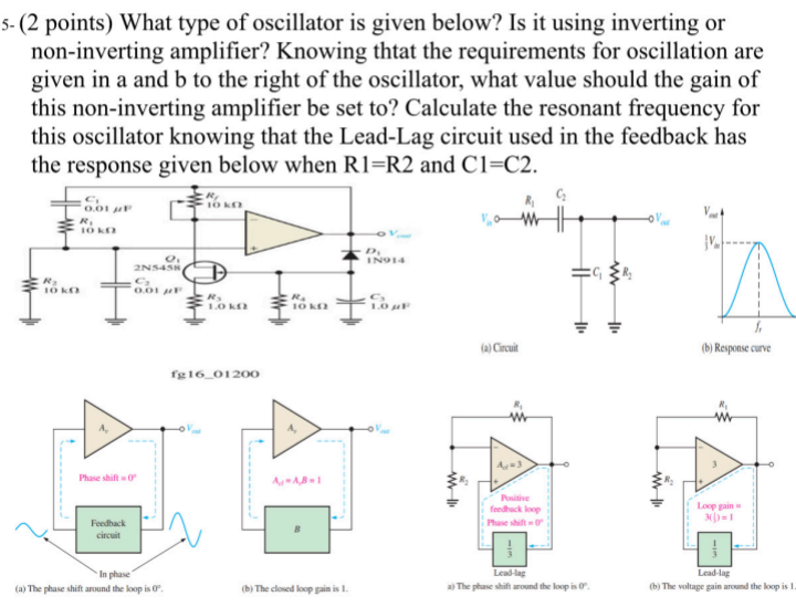 Solved 5- (2 points) What type of oscillator is given below? | Chegg.com