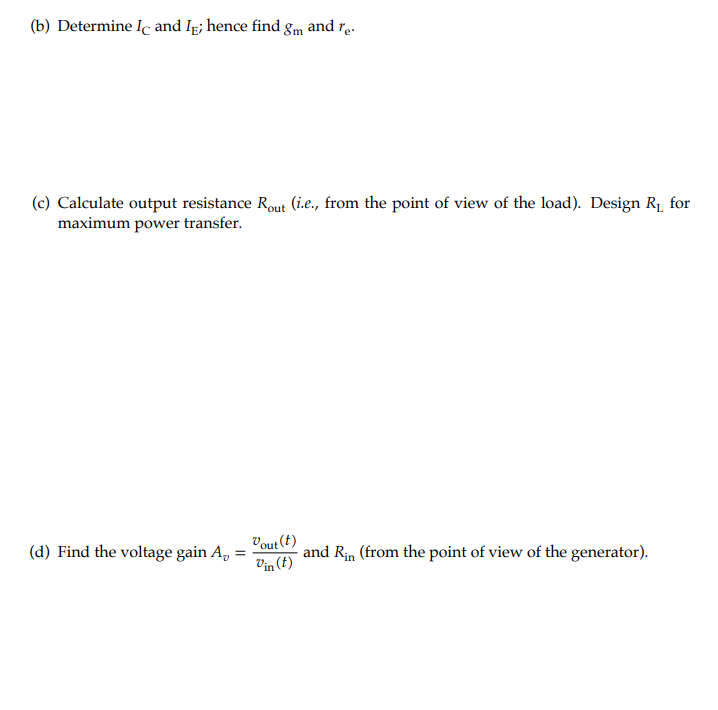 Solved This comprehensive problem involves both DC bias | Chegg.com