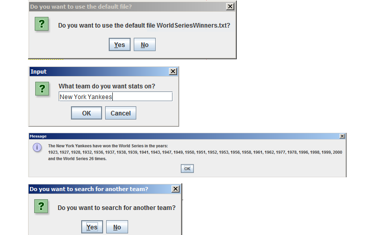 [Solved]: Write in Java using JOptionPane.showInputDialog