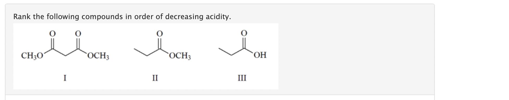 Solved Rank the following compounds in order of decreasing | Chegg.com