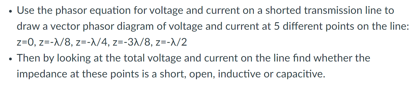 Solved Use the phasor equation for voltage and current on a | Chegg.com