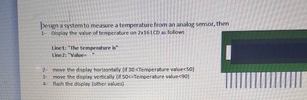 Design a system to measure a temperature from an | Chegg.com