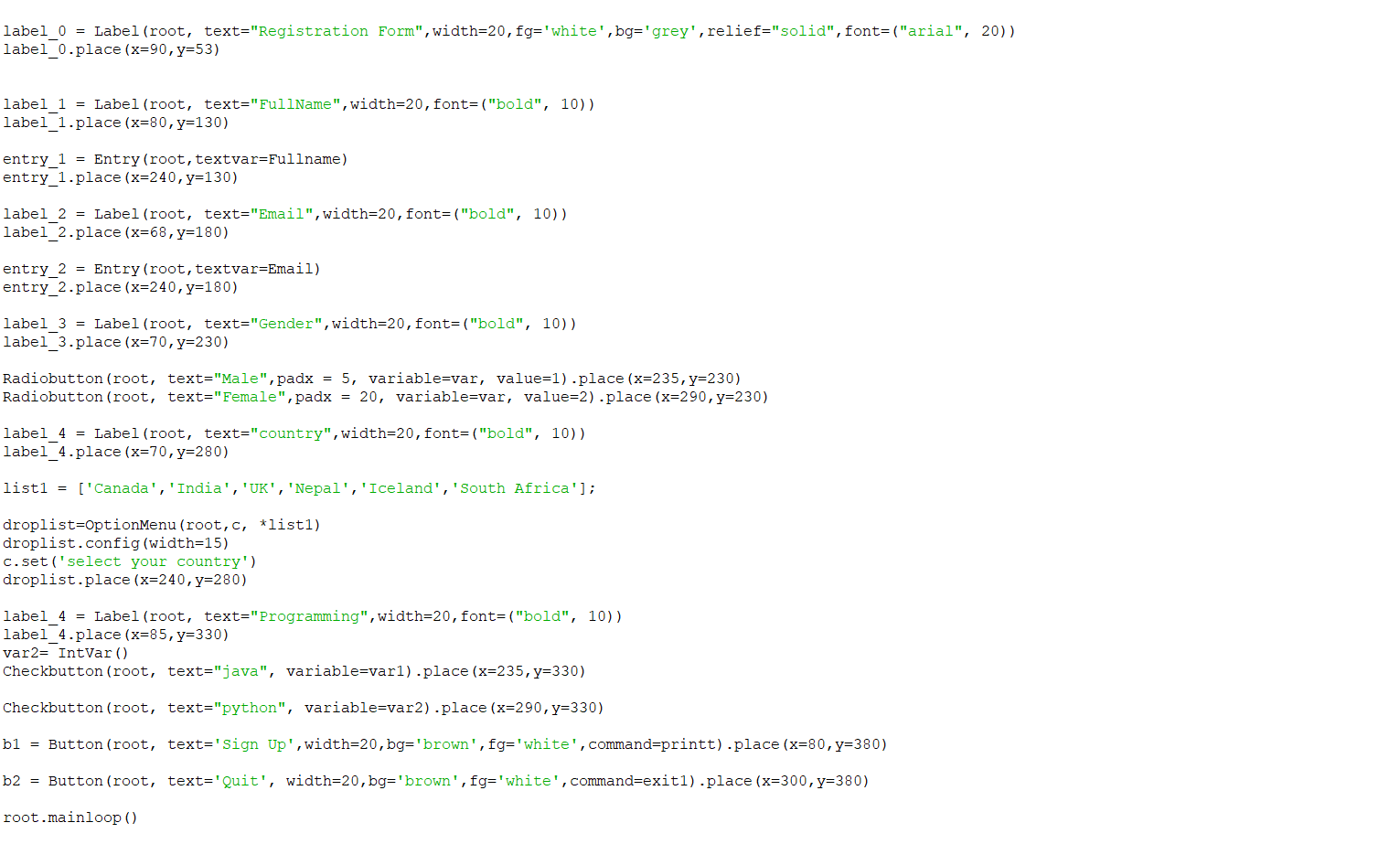 How Does A Python GUI Program Consists Of Minimum Chegg