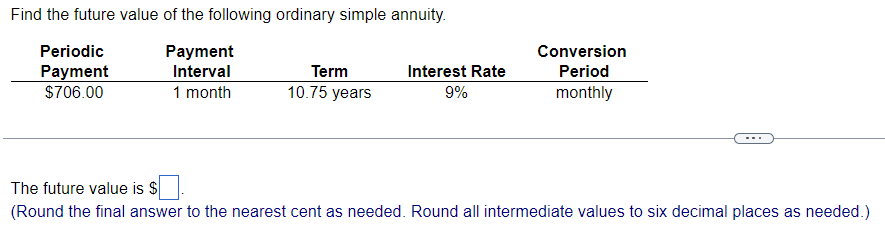 Solved Find the future value of the following ordinary | Chegg.com