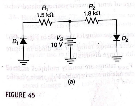 Solved Determine the values of VD1, VR1, I1, VD2, VR2, and | Chegg.com