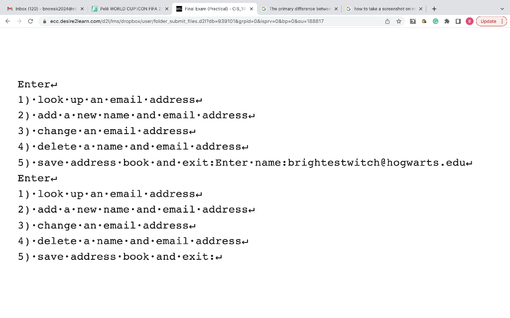 Solved Hello, do not send me a sample code. Send me the | Chegg.com