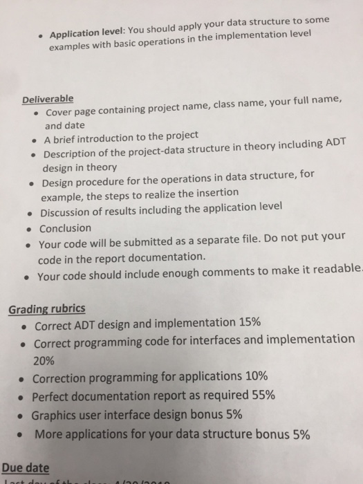 Solved data structure and realize it in the meaningful data | Chegg.com