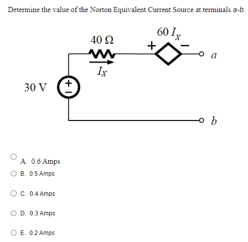 Solved Determine the value of the Norton Equivalent Current | Chegg.com