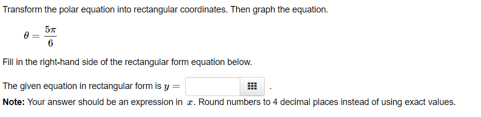 Solved Transform the polar equation into rectangular | Chegg.com