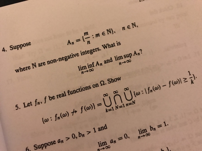 Solved Suppose A_n = {m/n: m elementof N}, n elementof N, | Chegg.com