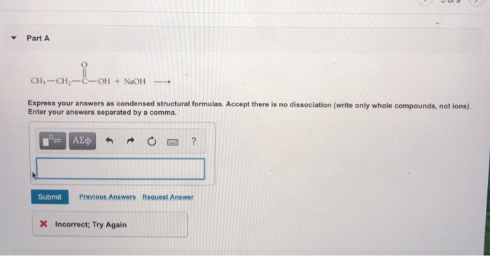 Solved Part A CH CHC-OH +NaOH Express your answers as | Chegg.com