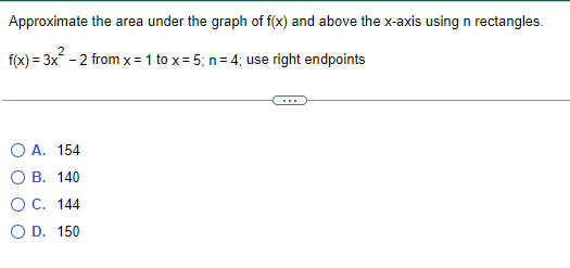 Solved Approximate the area under the graph of f(x) and | Chegg.com
