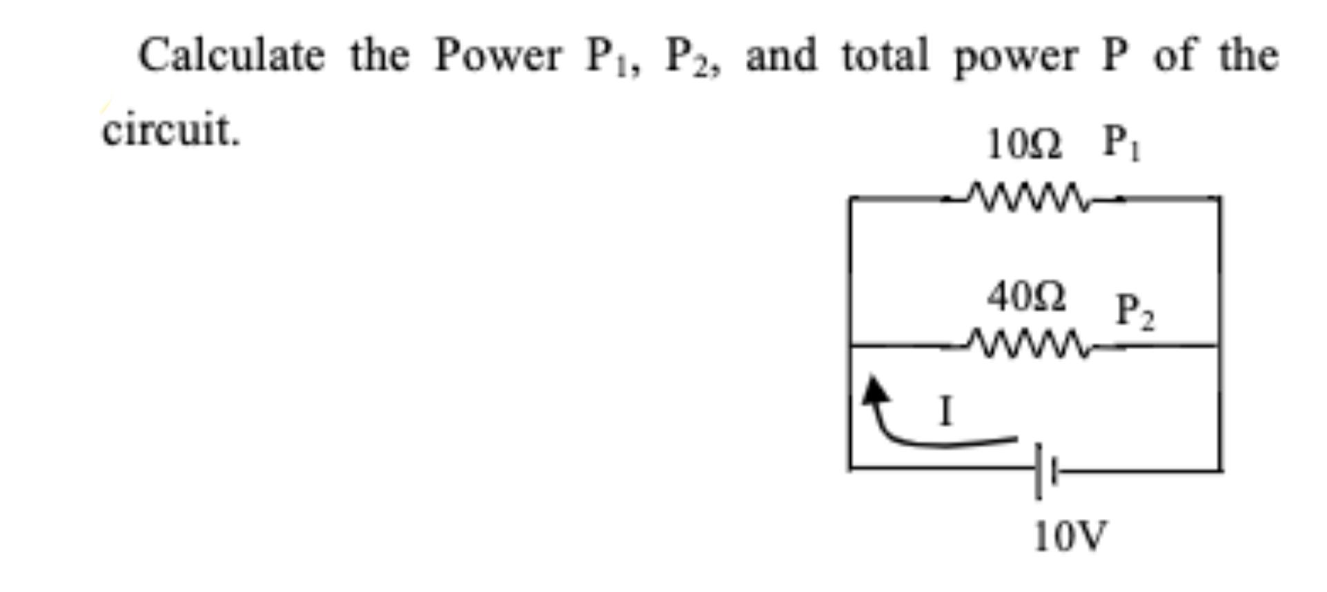 Solved Calculate the Power P1, P2, and total power P of the | Chegg.com