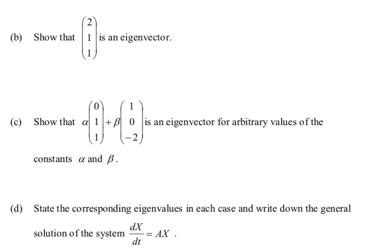 Solved Consider the system of homogenous linear differential | Chegg.com