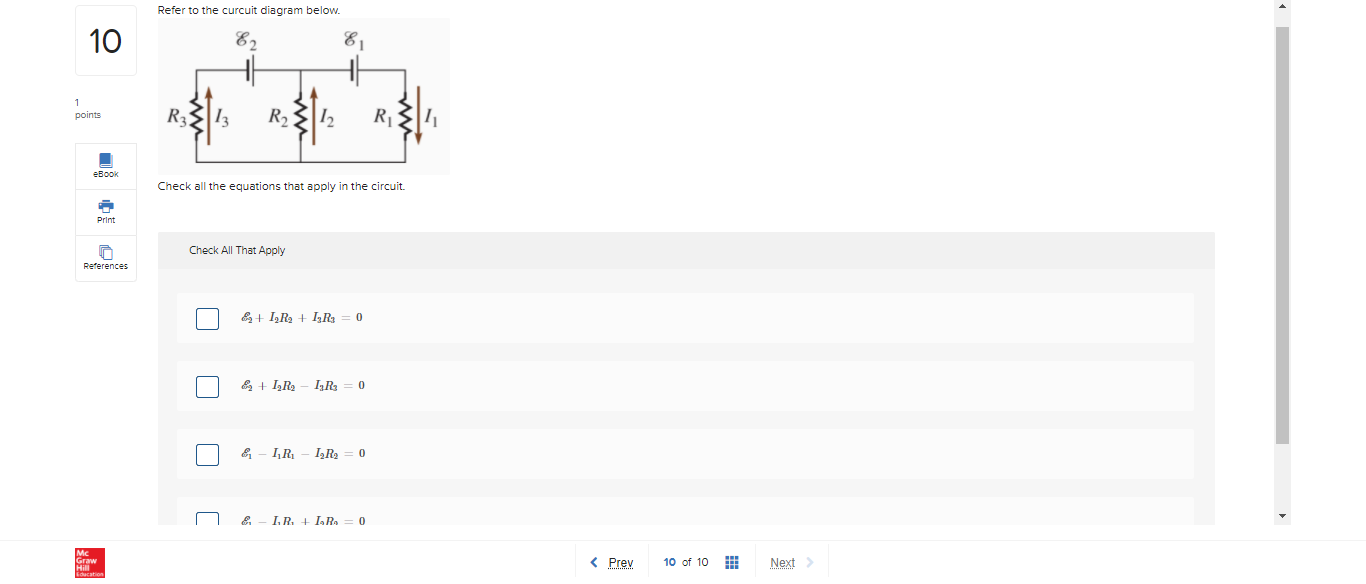 Solved Refer to the curcuit diagram below. 10 8 1 points | Chegg.com