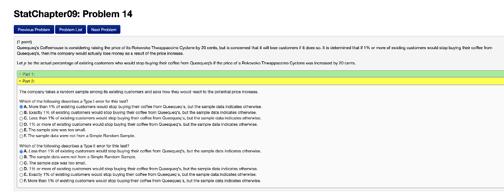 Solved StatChapter09: Problem 13 Previous Problem Problem | Chegg.com