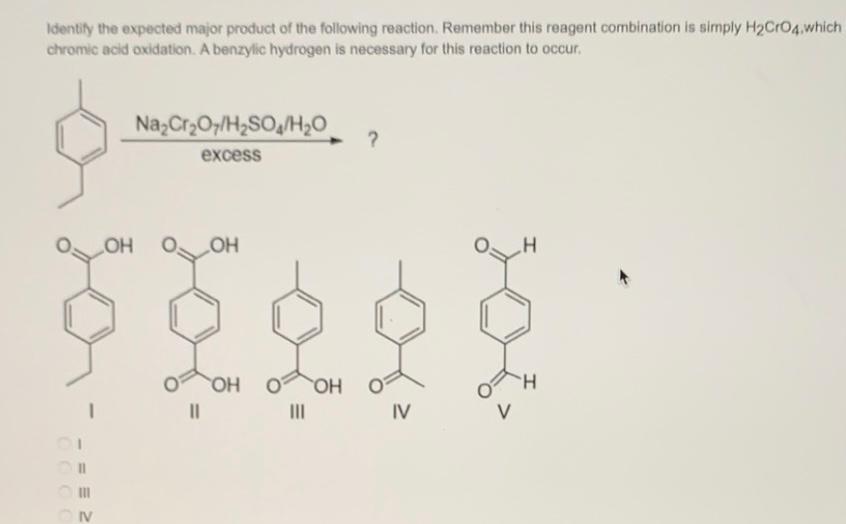 Solved Identify the expected major product of the following | Chegg.com