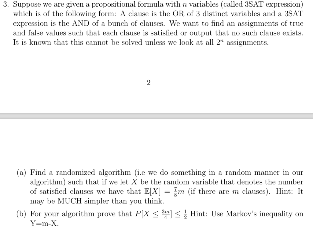 3. Suppose we are given a propositional formula with | Chegg.com