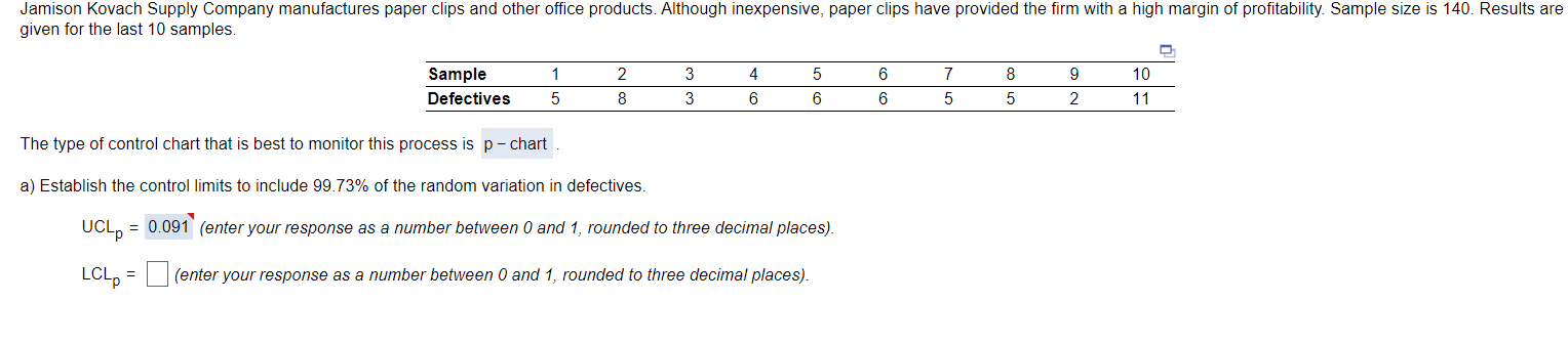 The type of control chart that is best to monitor | Chegg.com